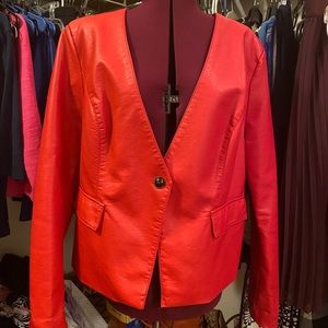 Black rivet Jackets & Coats | Neon Pink Leather Jacket | Poshmark